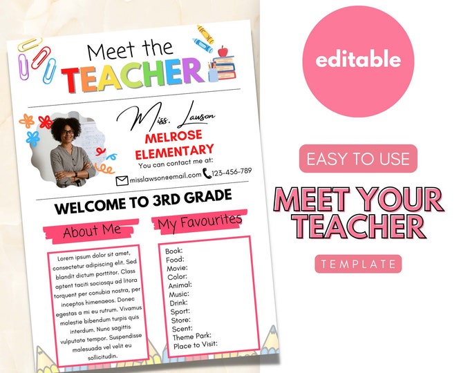 EDITABLE Boho Meet the Teacher Template, Back to School Letter, Teacher ...