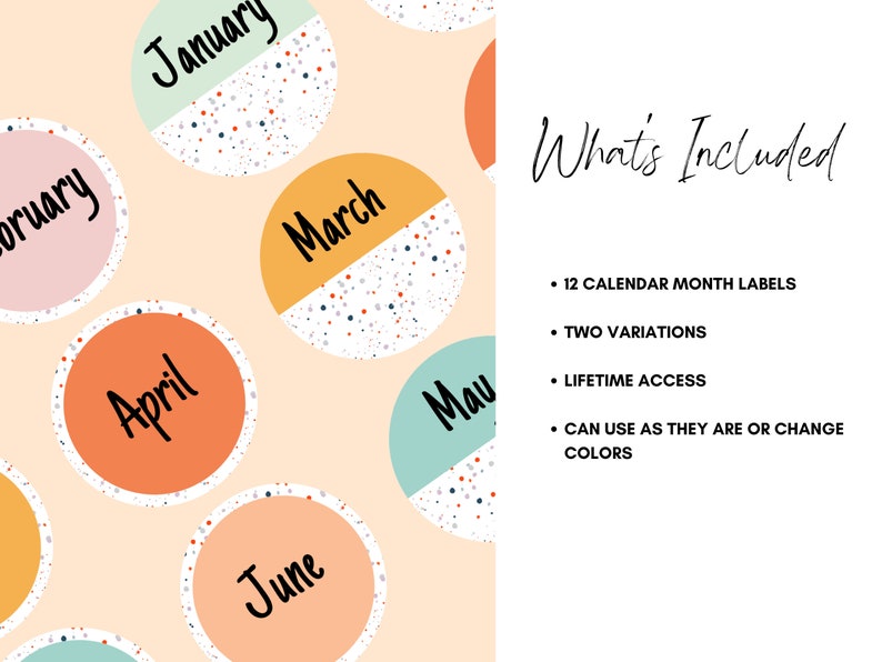 Month Labels, Classroom Decor, Classroom Display, Birthday Display ...