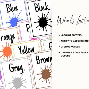 Color Posters, Color Classroom Decor, Classroom Color Display, Paint ...