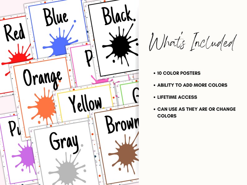 Color Posters, Color Classroom Decor, Classroom Color Display, Paint ...