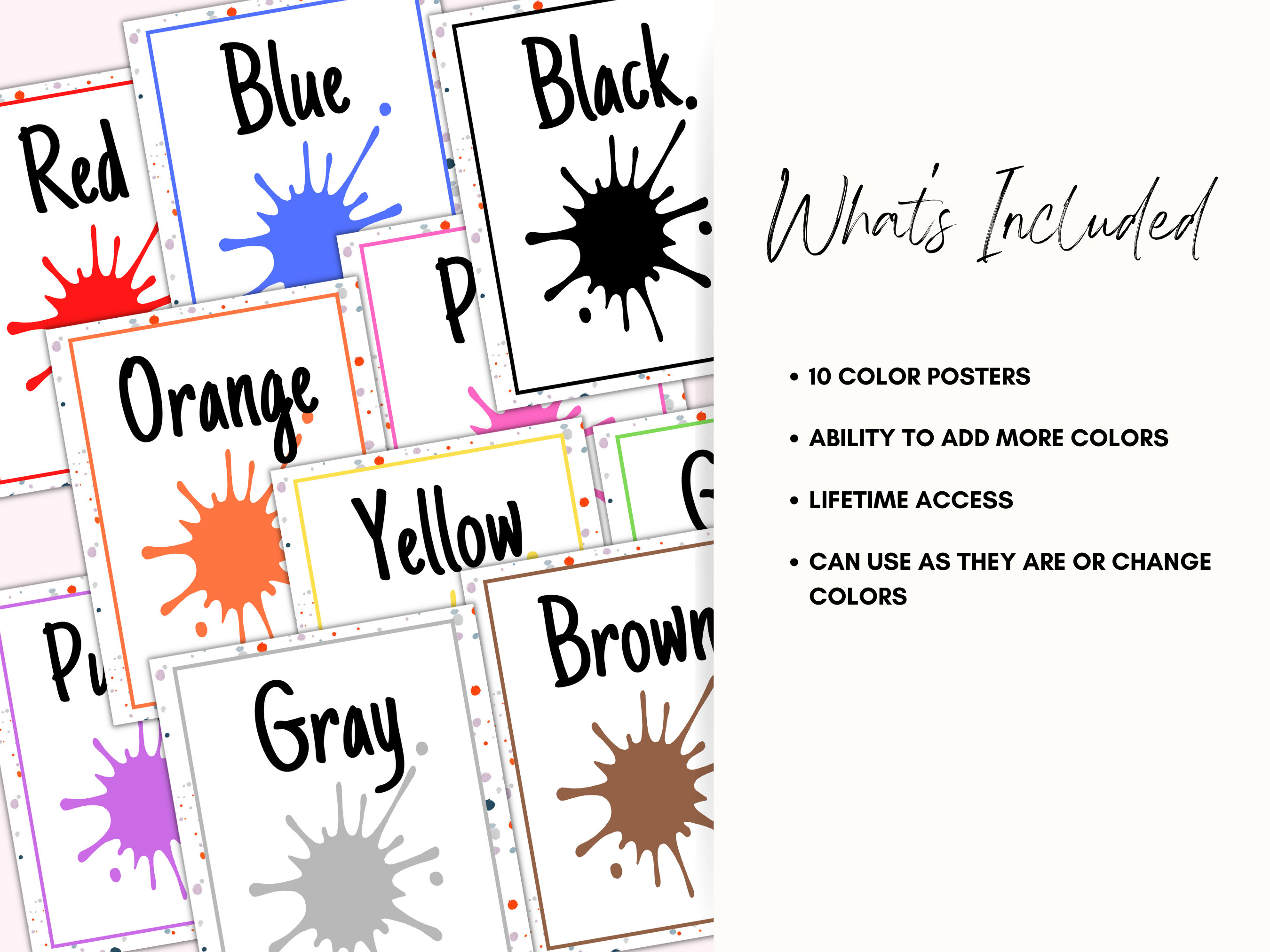 Color Posters, Color Classroom Decor, Classroom Color Display, Paint ...