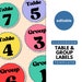 Dots Themed Classroom Table Labels, Group Signs, Table Numbers Pack ...