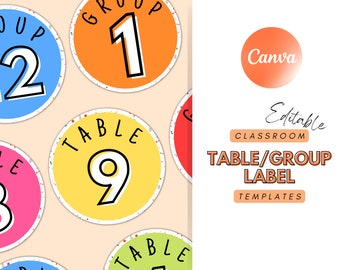 Classroom Number Signs - Etsy