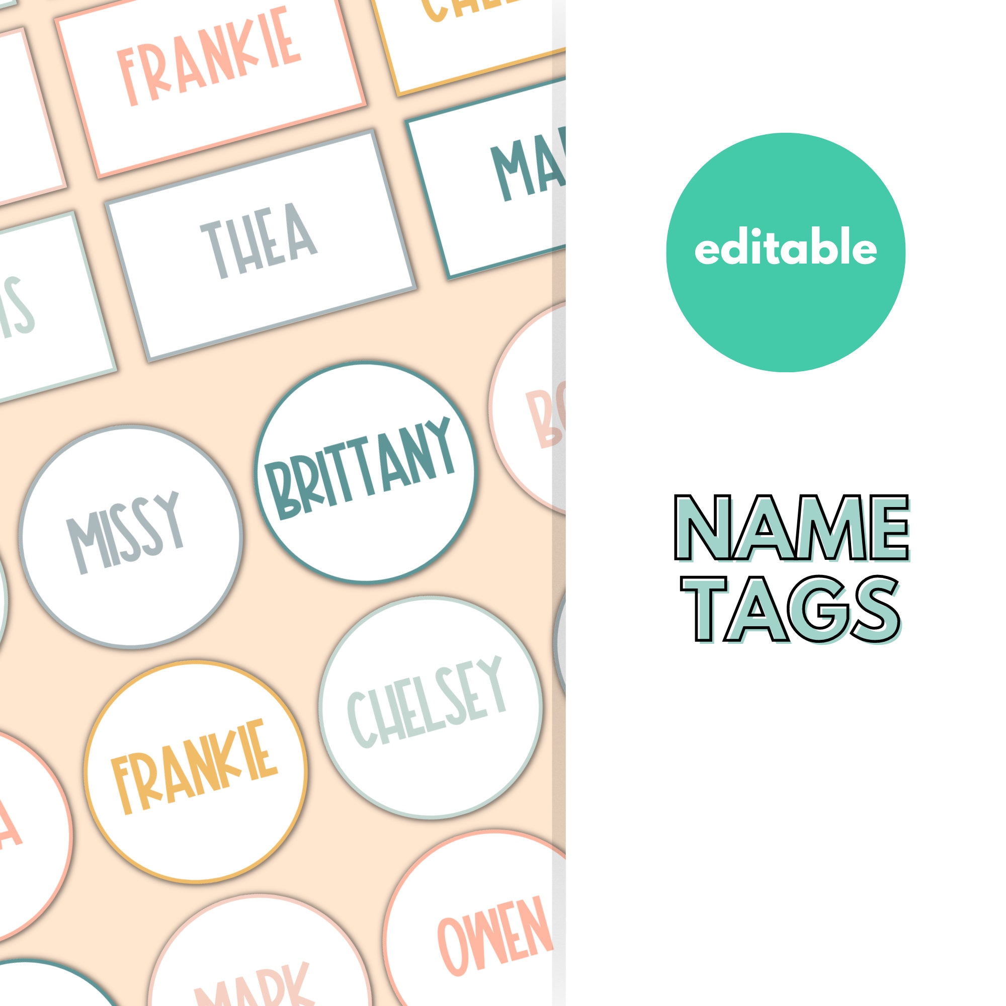 Name Tags, Desk Plates, First Day of School, Classroom Decor, Classroom ...