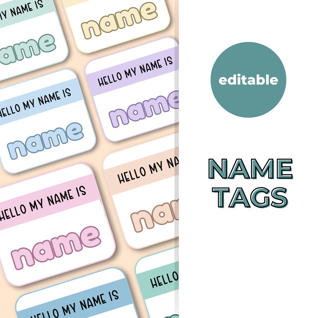 Name Tags, Desk Plates, First Day of School, Classroom Decor, Classroom ...