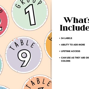 Classroom Table Labels, Group Signs, Table Numbers Pack, Group Number ...