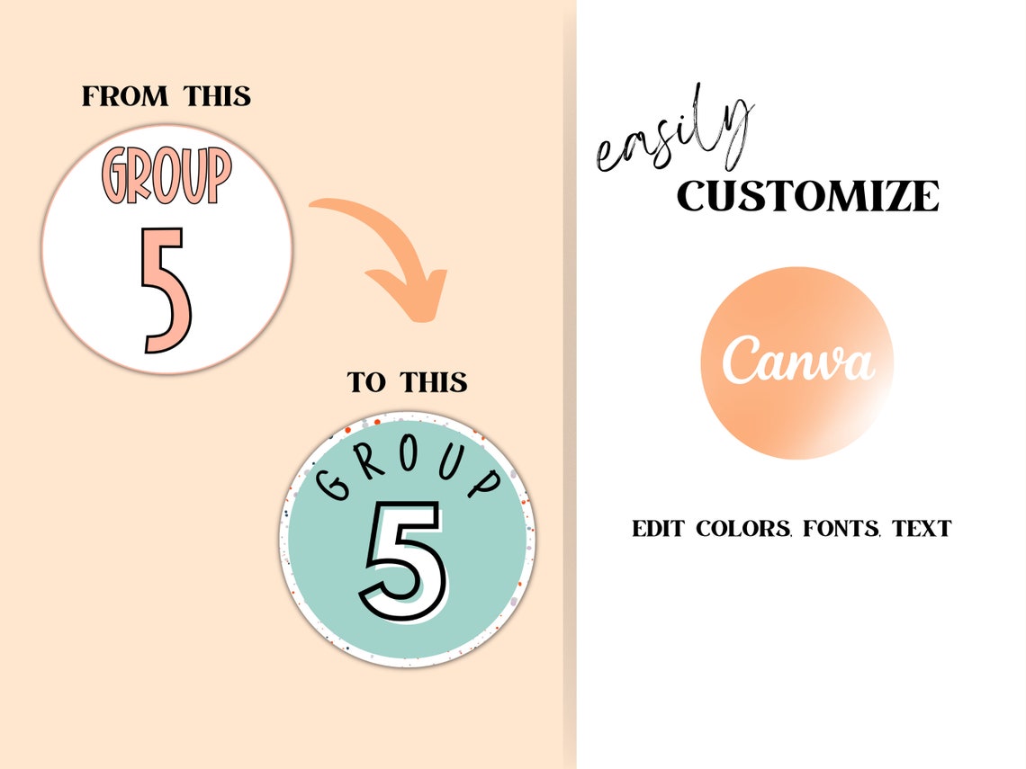 Classroom Table Labels, Group Signs, Table Numbers Pack, Group Number ...