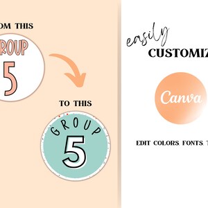 Classroom Table Labels, Group Signs, Table Numbers Pack, Group Number ...