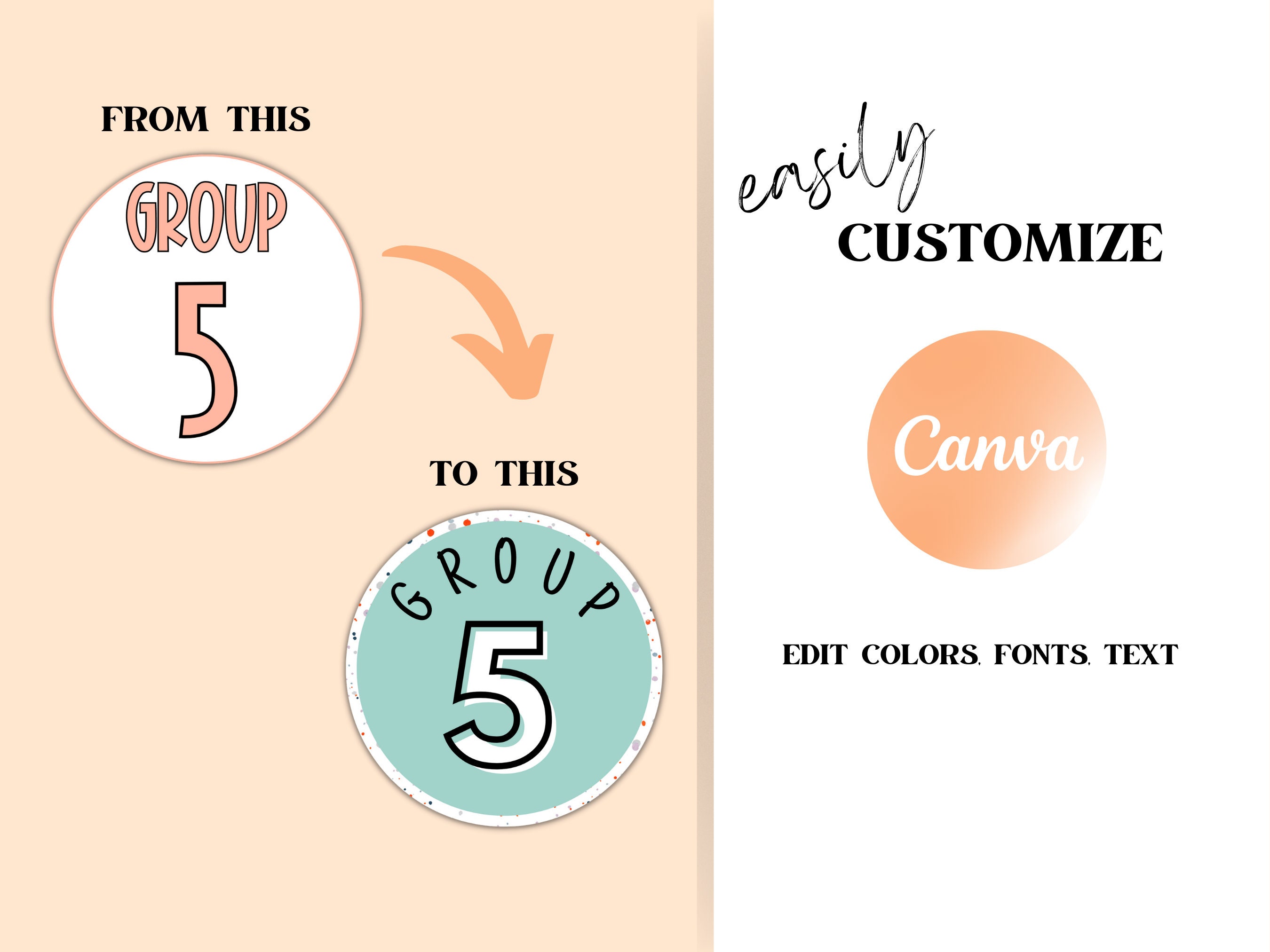 Classroom Table Labels, Group Signs, Table Numbers Pack, Group Number ...