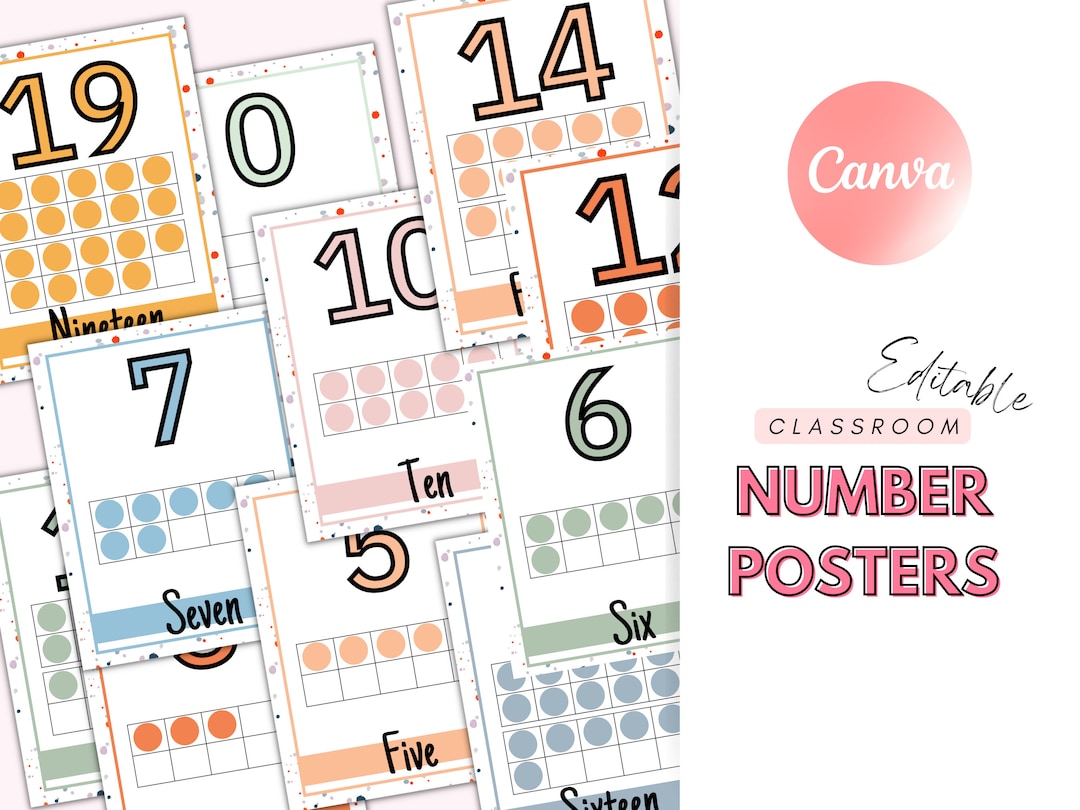 Number Posters Math Classroom Decor Math Poster Classroom - Etsy