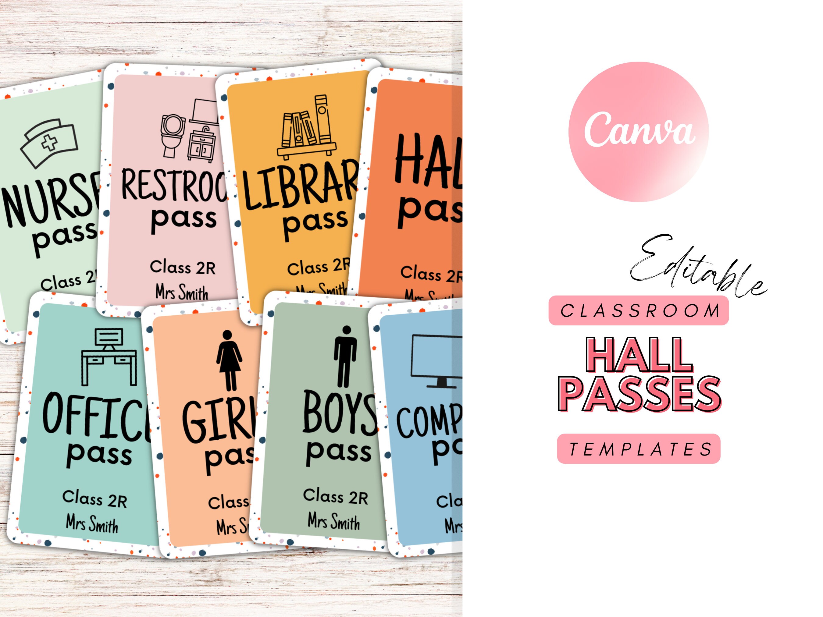 Bathroom Pass Template