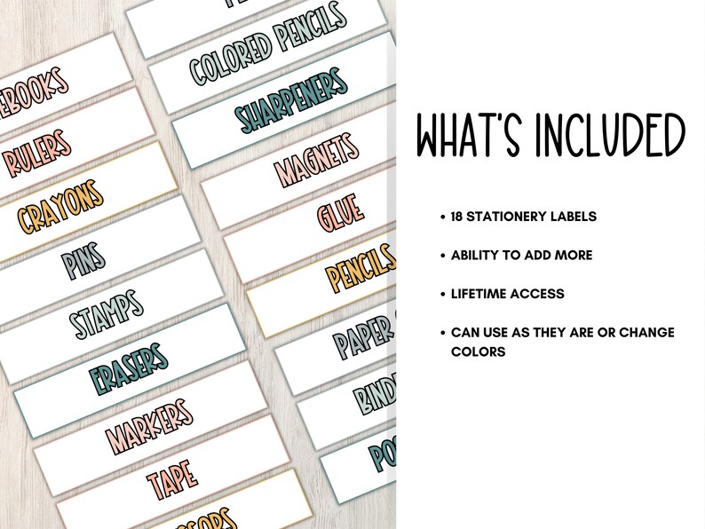 Stationery Labels, Rolling Cart Labels, Trolley Labels, Classroom Decor ...