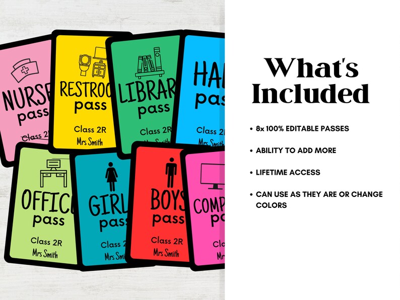 Classroom Hall Pass | Canva Templates, Passes, Bathroom, Restroom ...