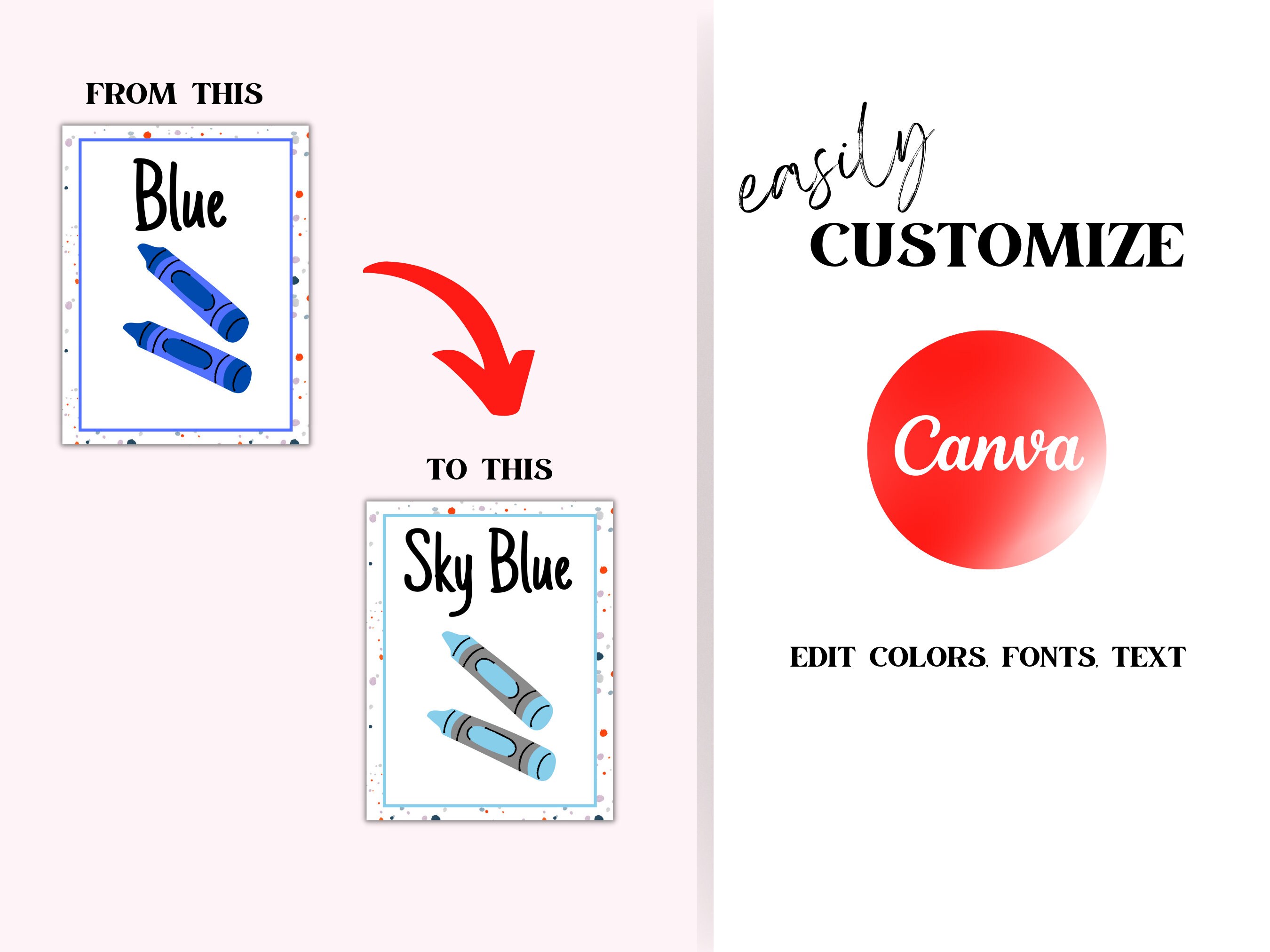 Color Posters, Color Classroom Decor, Classroom Color Display, Spotty ...