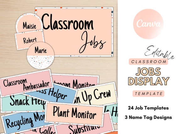 Classroom Jobs Display Classroom Duties Classroom Decor - Etsy