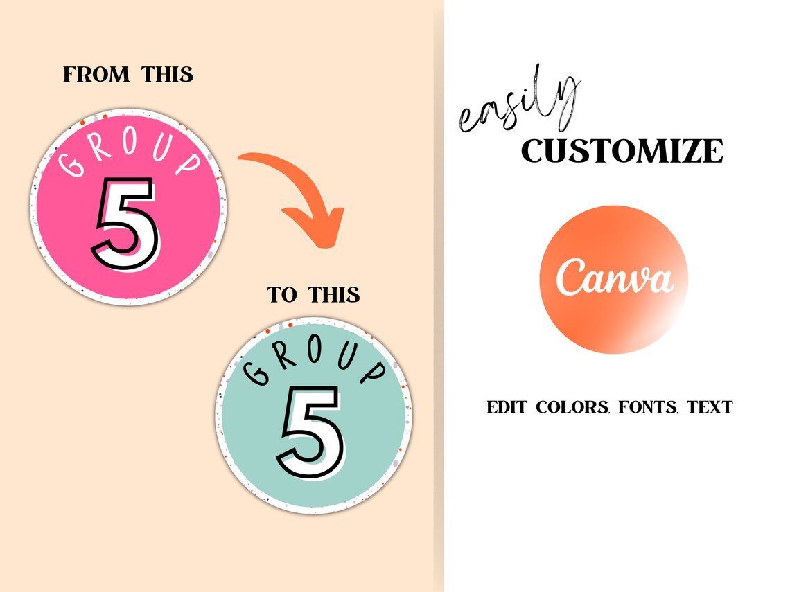 Classroom Table Labels, Group Signs, Table Numbers Pack, Group Number ...