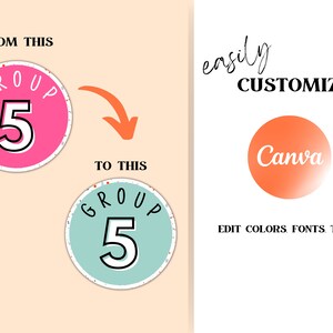 Classroom Table Labels, Group Signs, Table Numbers Pack, Group Number ...