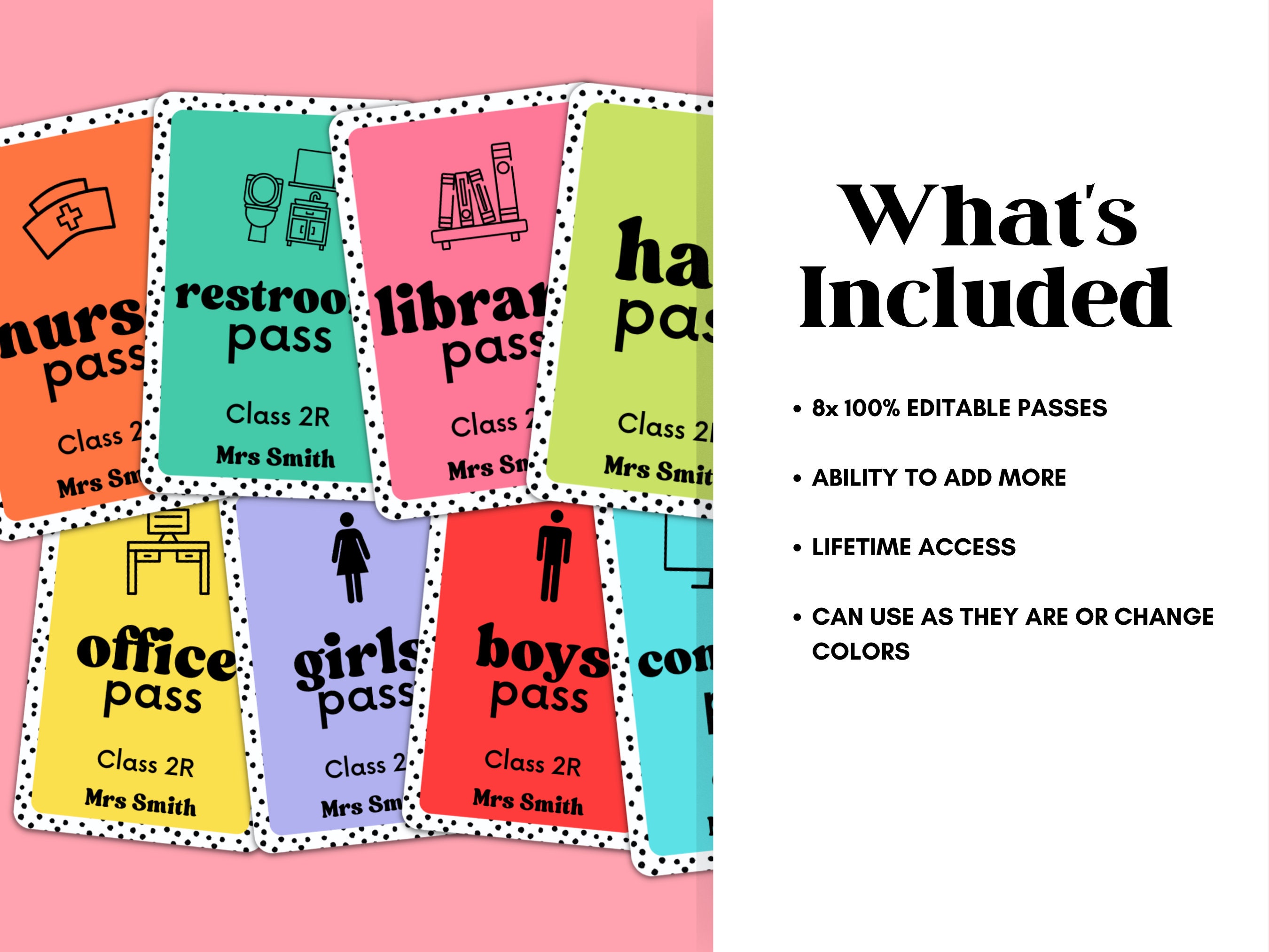 Classroom Hall Pass | Canva Templates, Passes, Bathroom, Restroom ...