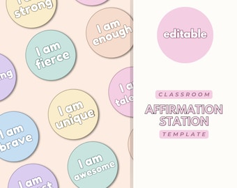 Affirmation Station, Positive Affirmations, Classroom Decor, Classroom ...