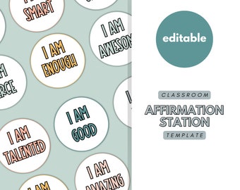 Affirmation Station, Positive Affirmations, Classroom Decor, Classroom ...