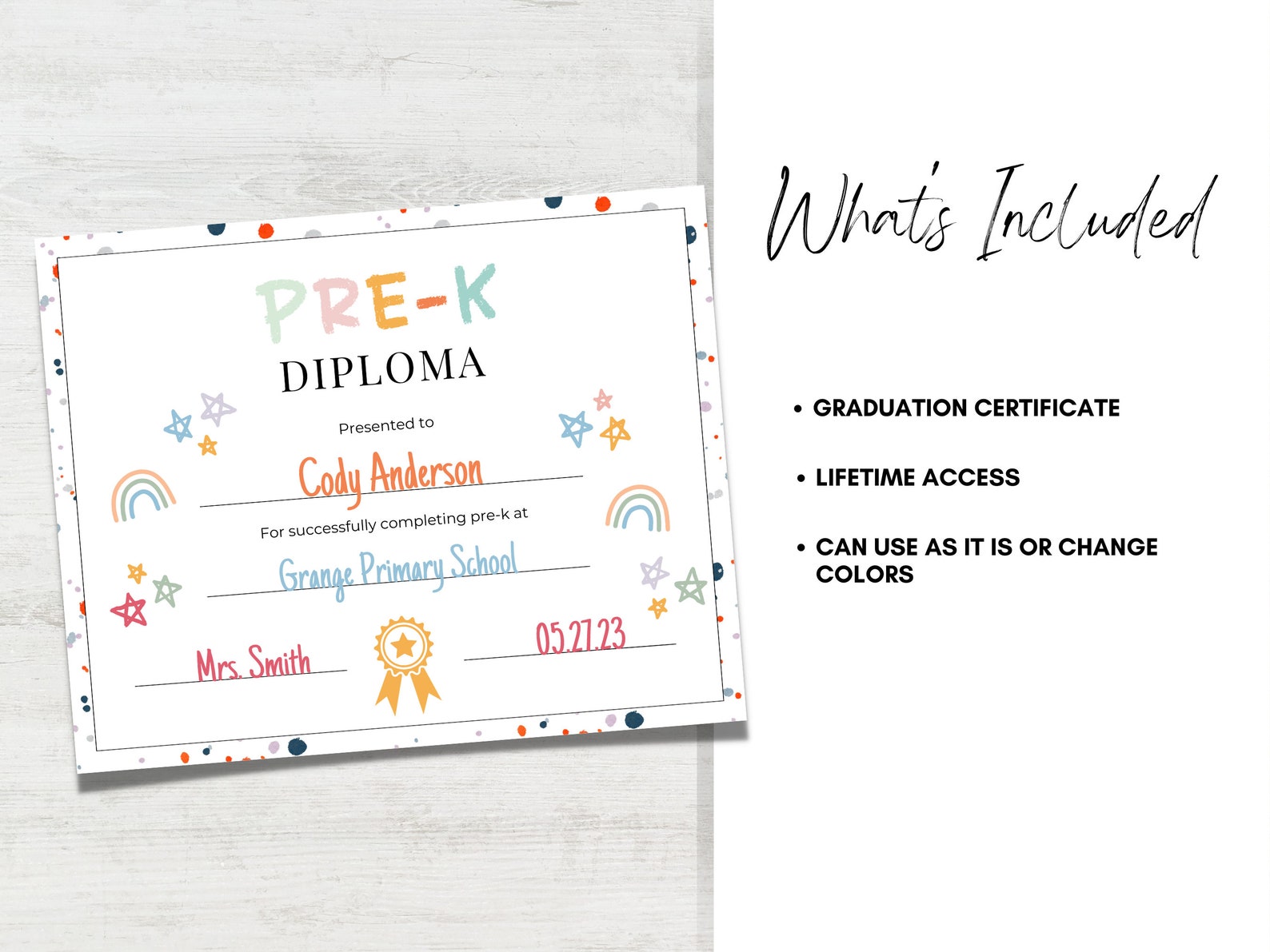 Pre-k Graduation Certificate, Graduation Diploma, Elementary School ...