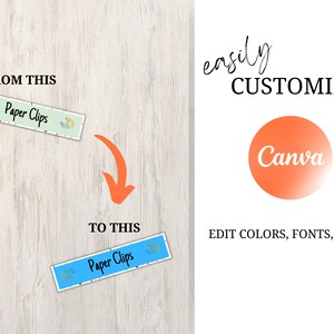 Stationery Labels, Rolling Cart Labels, Trolley Labels, Classroom Decor ...