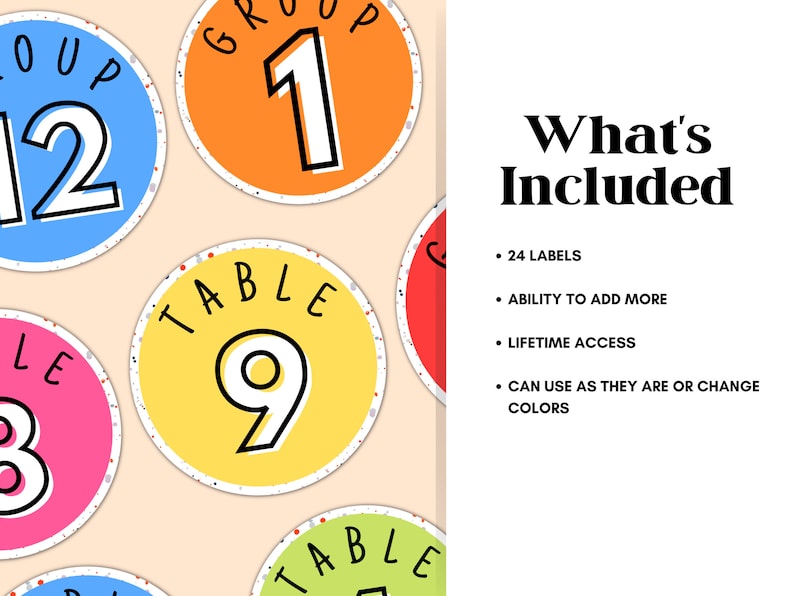 Classroom Table Labels, Group Signs, Table Numbers Pack, Group Number ...