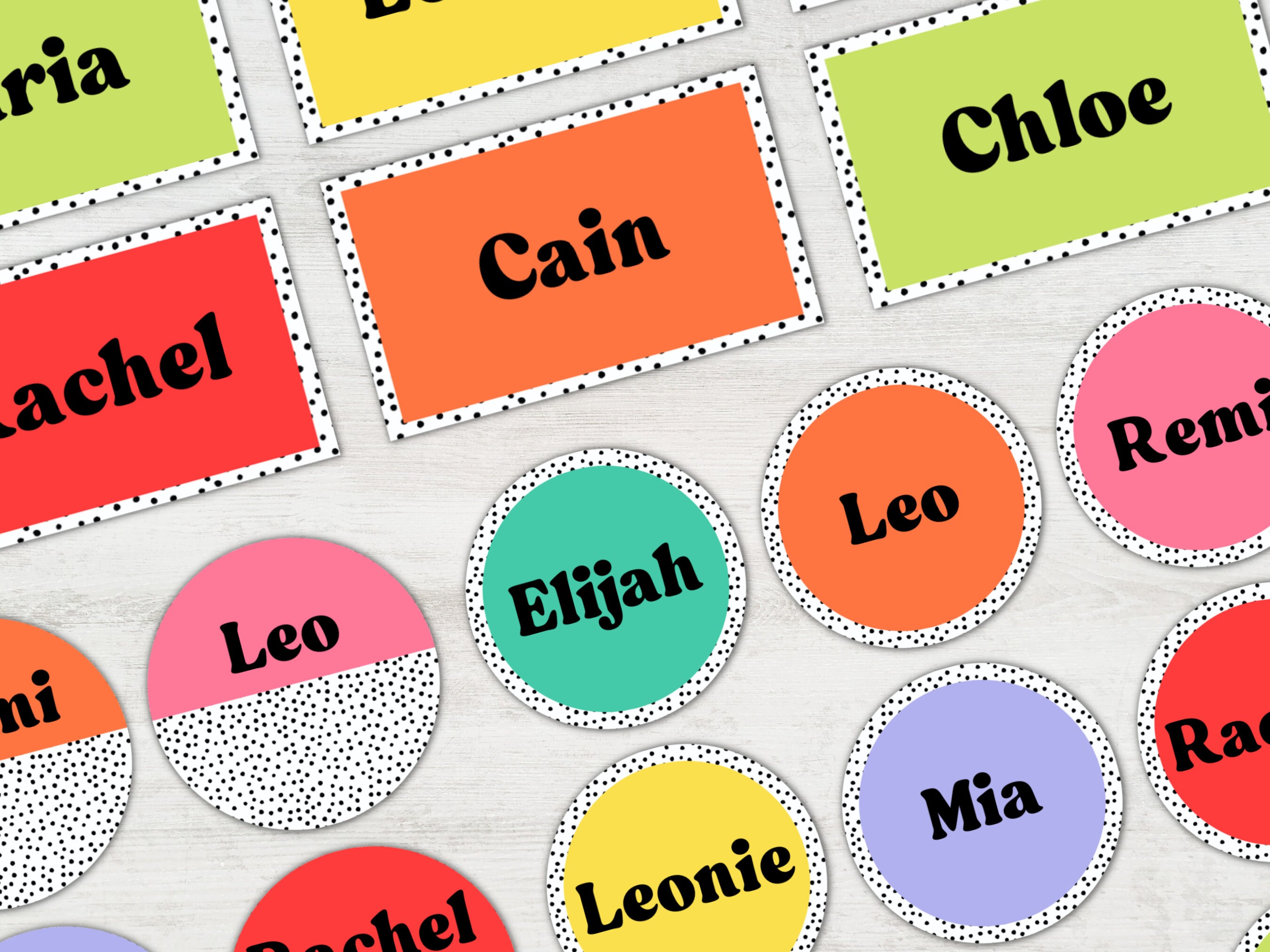 Name Tags, Desk Plates, Classroom Decor, Classroom Display, Bright ...