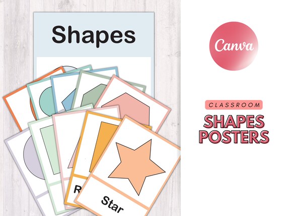 Shapes Posters Math Classroom Decor Math Poster - Etsy
