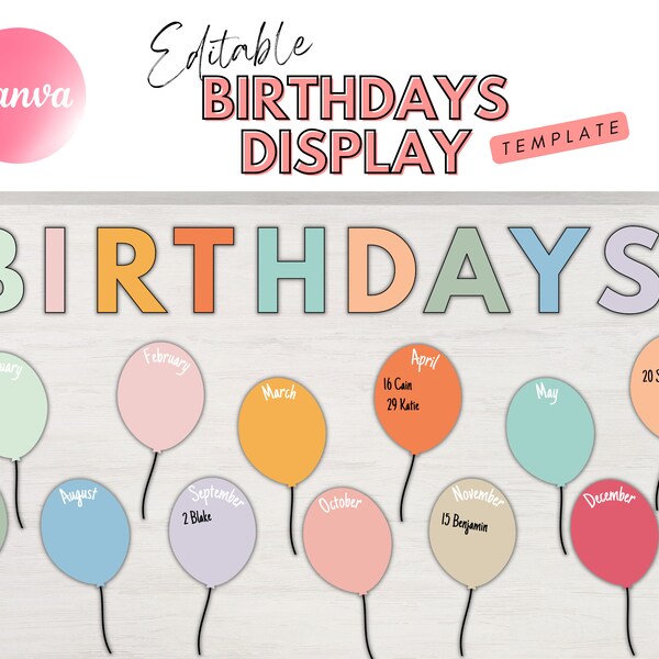 Classroom Birthday - Etsy
