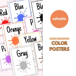 Color Posters, Color Classroom Decor, Classroom Color Display, Paint ...