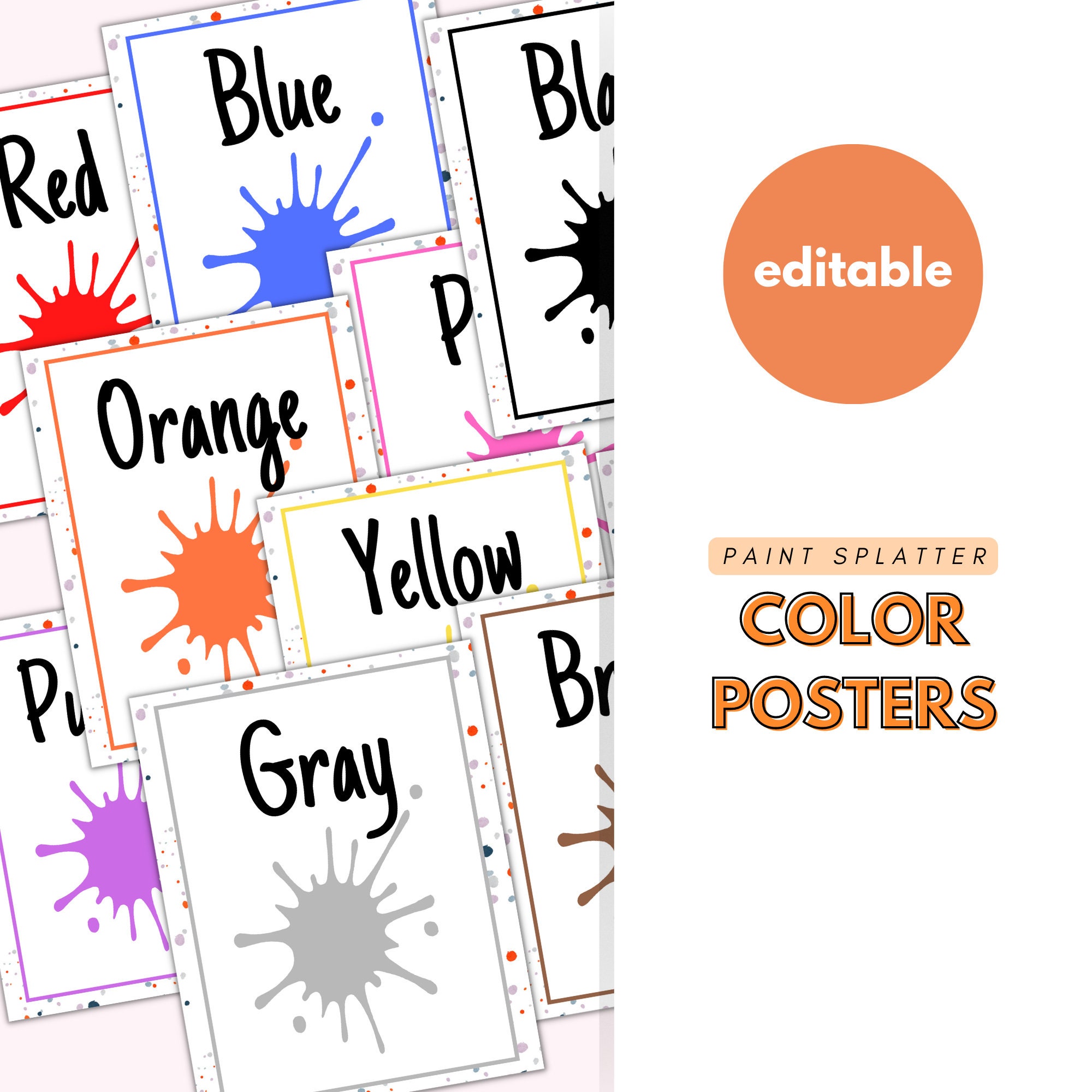 Color Posters, Color Classroom Decor, Classroom Color Display, Paint ...