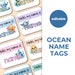Ocean Themed Name Tags, Desk Plates, First Day of School, Classroom ...