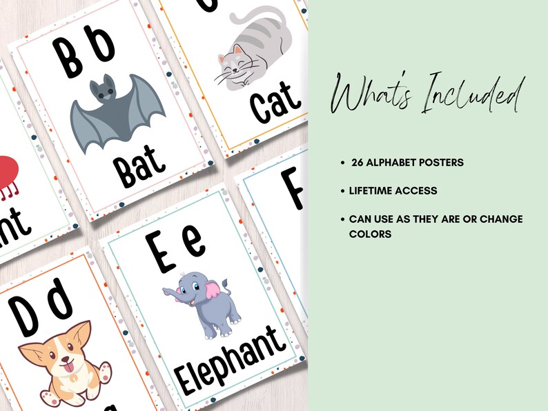 Alphabet Poster, Simple Alphabet Poster, Classroom Decor, Cute Alphabet ...