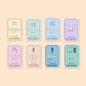 Classroom Hall Pass, Canva Templates, Passes, Bathroom, Restroom ...