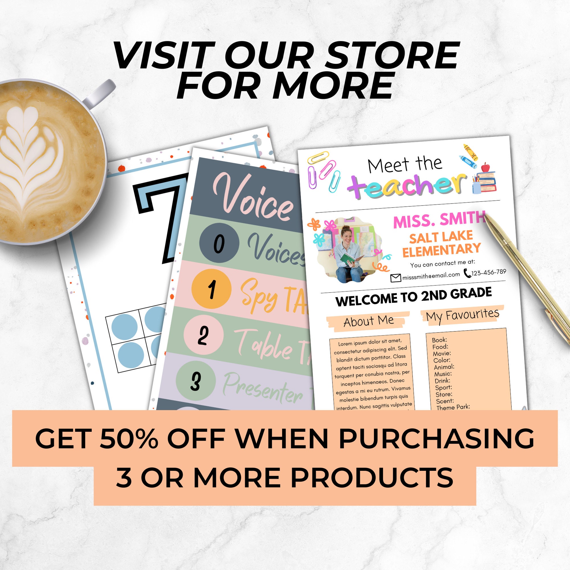 Clock Numbers Display, Pastel, Learn the Time, Teach the Time, Clock ...