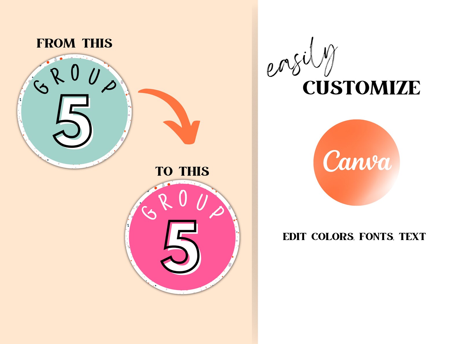 Classroom Table Labels, Group Signs, Table Numbers Pack, Group Number ...