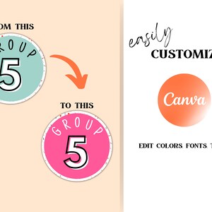 Classroom Table Labels, Group Signs, Table Numbers Pack, Group Number ...