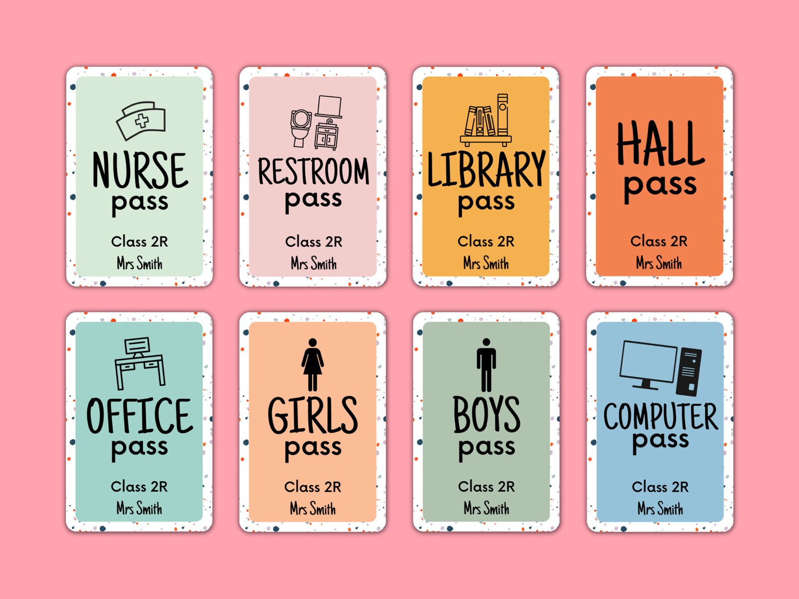 Classroom Hall Pass | Canva Templates, Passes, Bathroom, Restroom ...