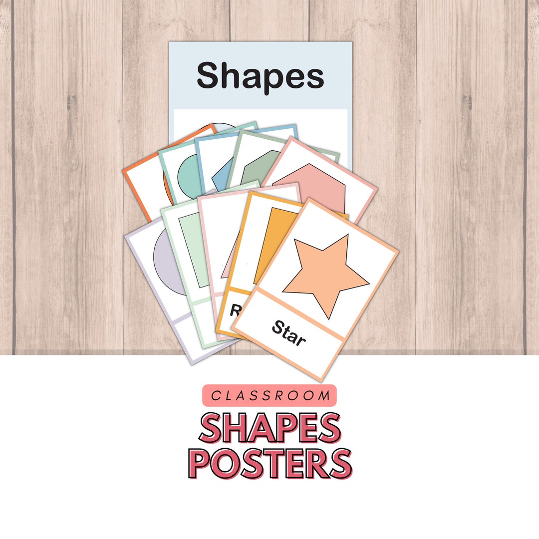 Shapes Posters | Math Classroom Decor, Math Poster - Etsy UK