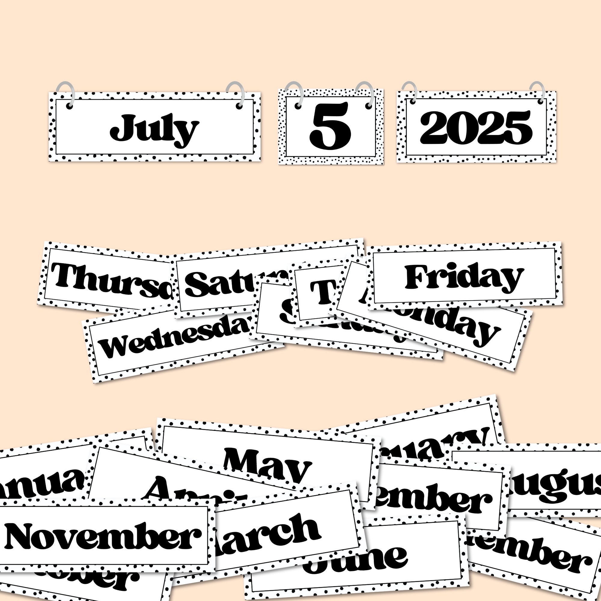 Dots Flip Calendar, Classroom Calendar, Calendar Display, Classroom ...