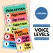 Dots Voice Level Poster Template, Voice Level Labels, Voice Level ...