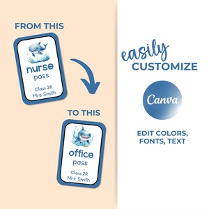 Ocean Classroom Hall Pass, Canva Templates, Passes, Bathroom, Restroom ...