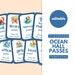 Ocean Classroom Hall Pass, Canva Templates, Passes, Bathroom, Restroom ...