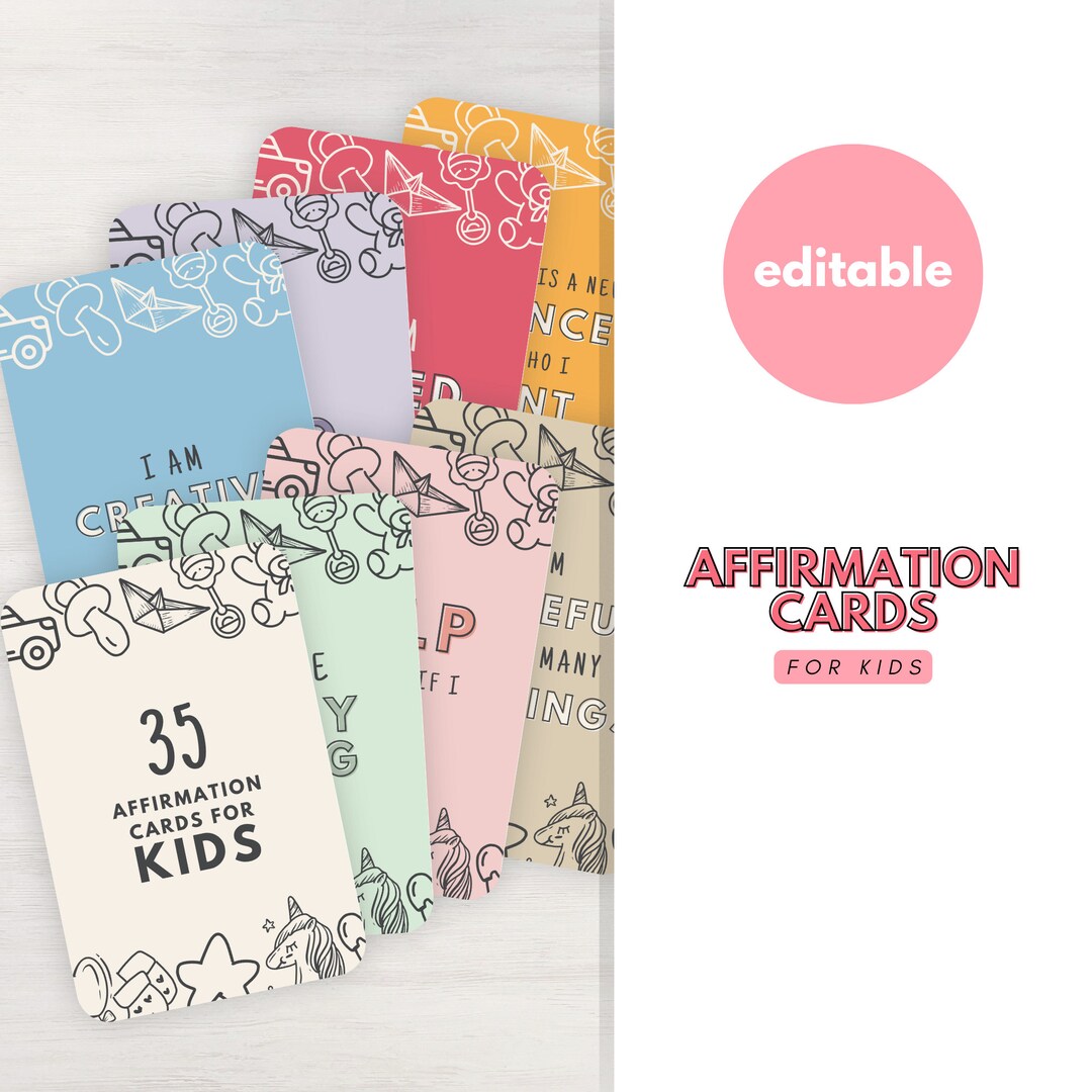 Affirmation Cards for Kids, Positive Affirmations, Affirmation Station ...