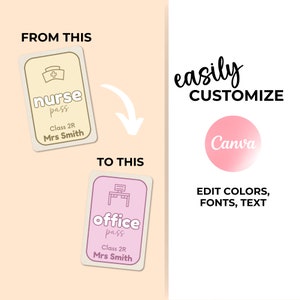 Classroom Hall Pass, Canva Templates, Passes, Bathroom, Restroom ...