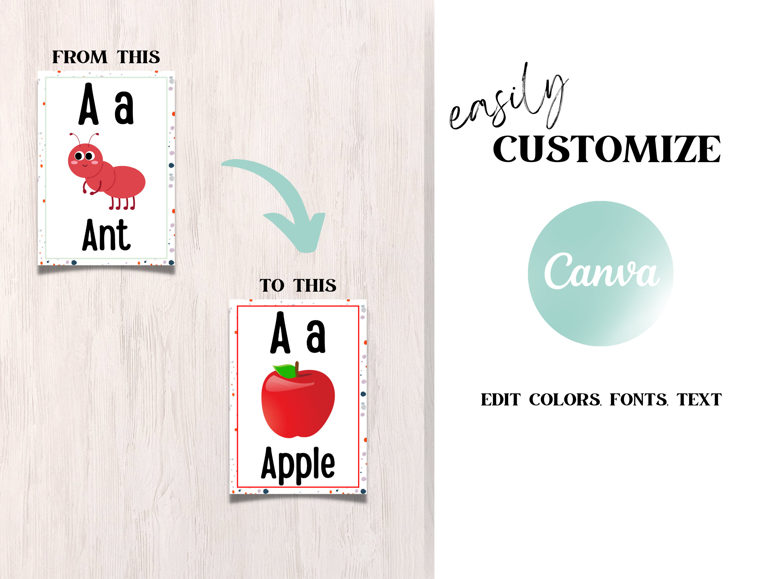 Alphabet Poster, Simple Alphabet Poster, Classroom Decor, Cute Alphabet ...