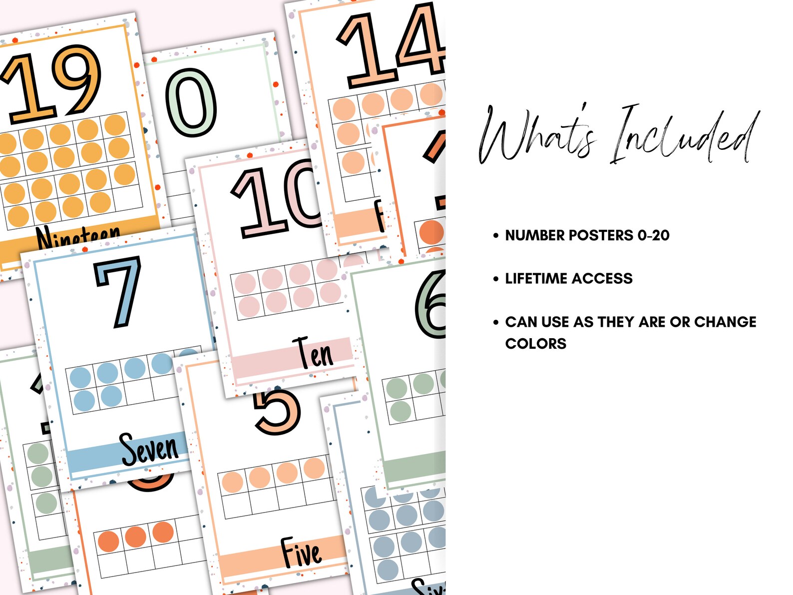 Number Posters, Math Classroom Decor, Math Poster, Classroom Number ...