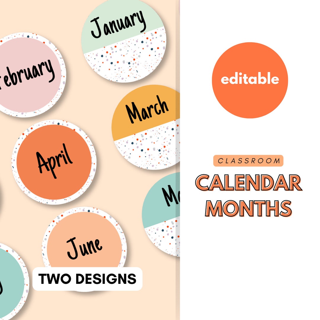 Month Labels, Classroom Decor, Classroom Display, Birthday Display ...