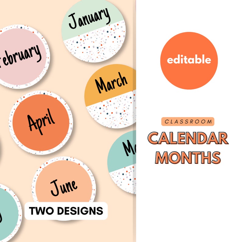 Month Labels, Classroom Decor, Classroom Display, Birthday Display ...